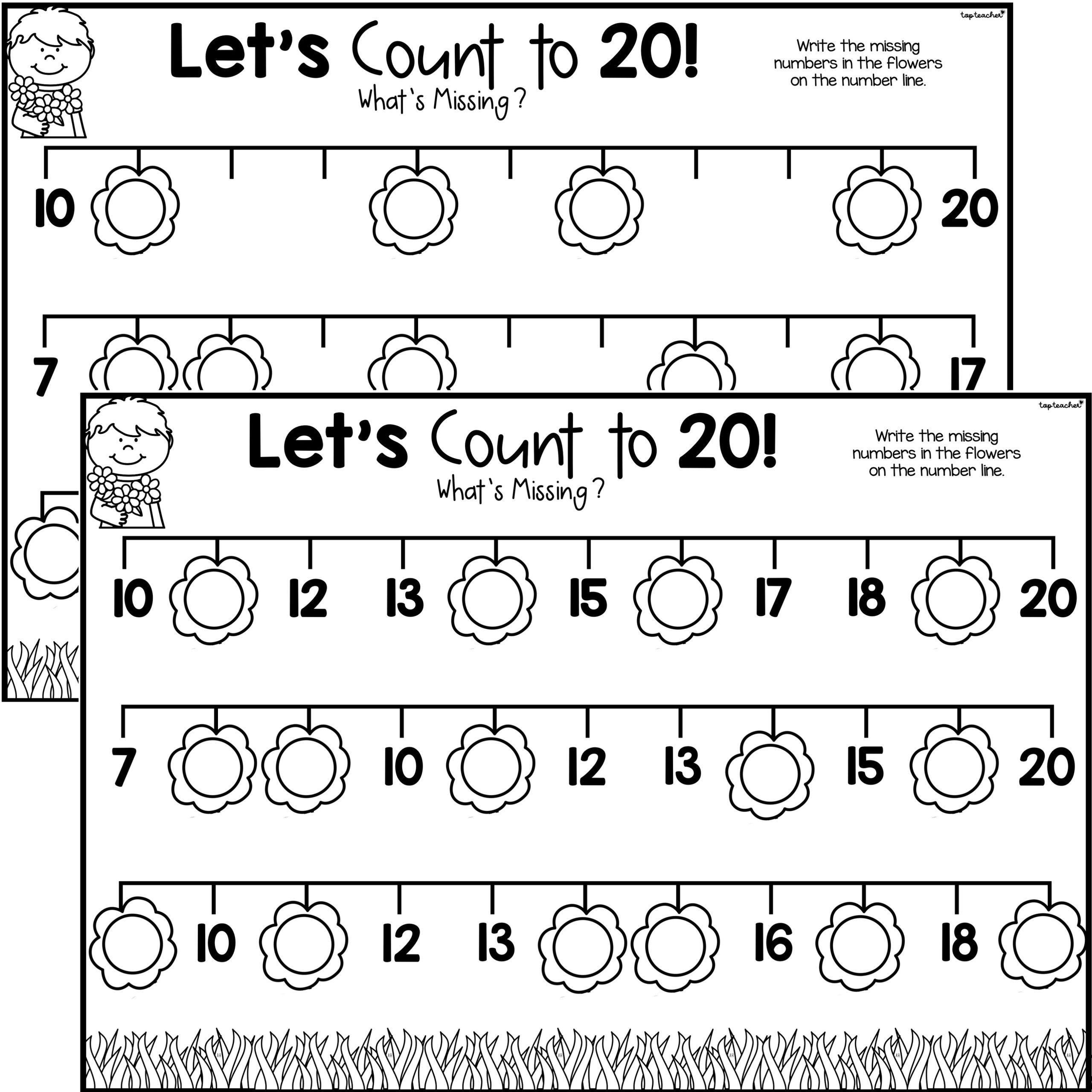 Number Line to 20 Missing Numbers Worksheets - Top Teacher Number Line to 20 Missing Numbers Worksheets - Top Teacher